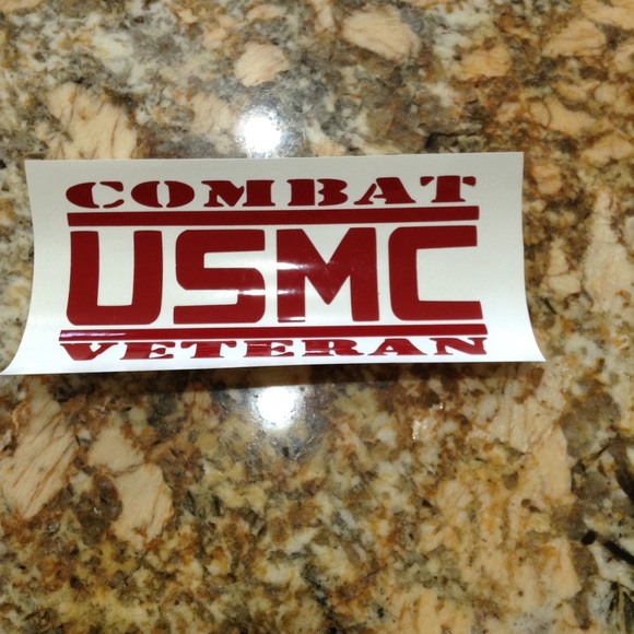 Other | Usmc Combat Veteran Vinyl Decal | Poshmark
